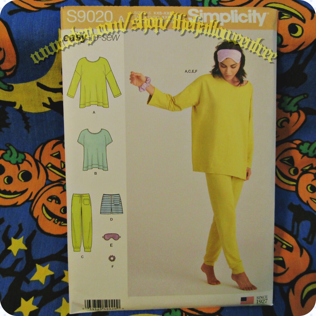Simplicity 9020 Sewing Pattern S9020 Sleepwear Knit Tops Pants Shorts ...