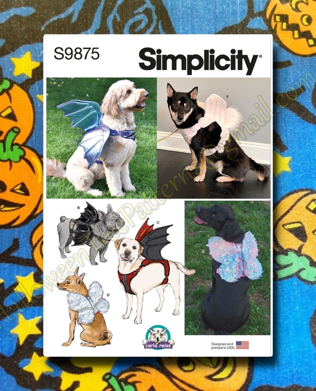 Simplicity S9875 Dog Harness Costume Wings Sewing Pattern Set 9875 - Etsy