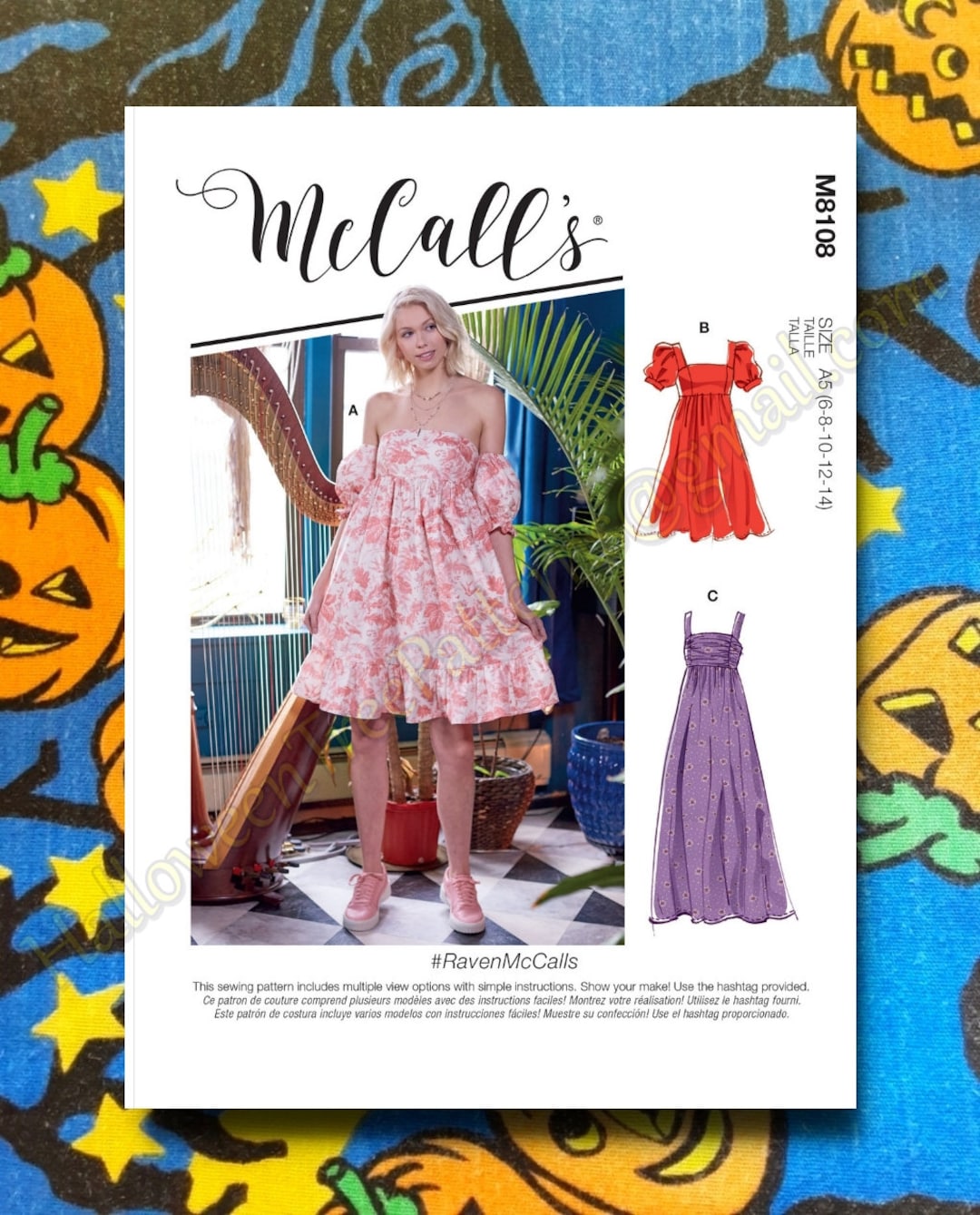 Mccalls 8108 Dress Sewing Pattern Sizes 16-24 M8108 - Etsy UK