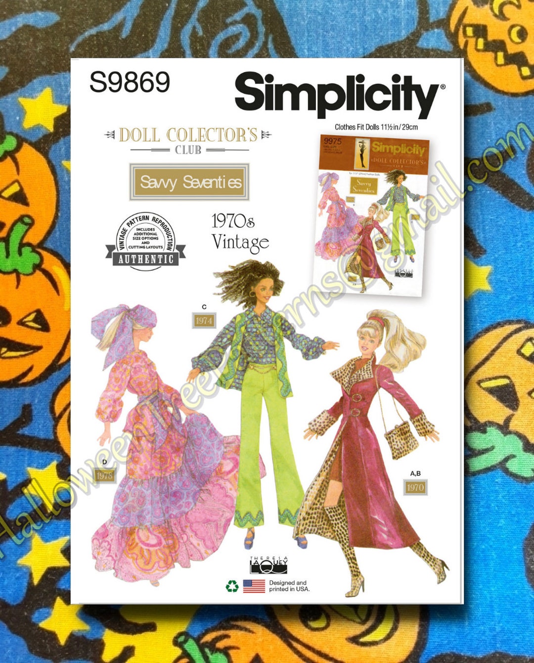 Simplicity 9869 11.5 Inch Fashion Doll Clothes Sewing Patterns S9869 - Etsy