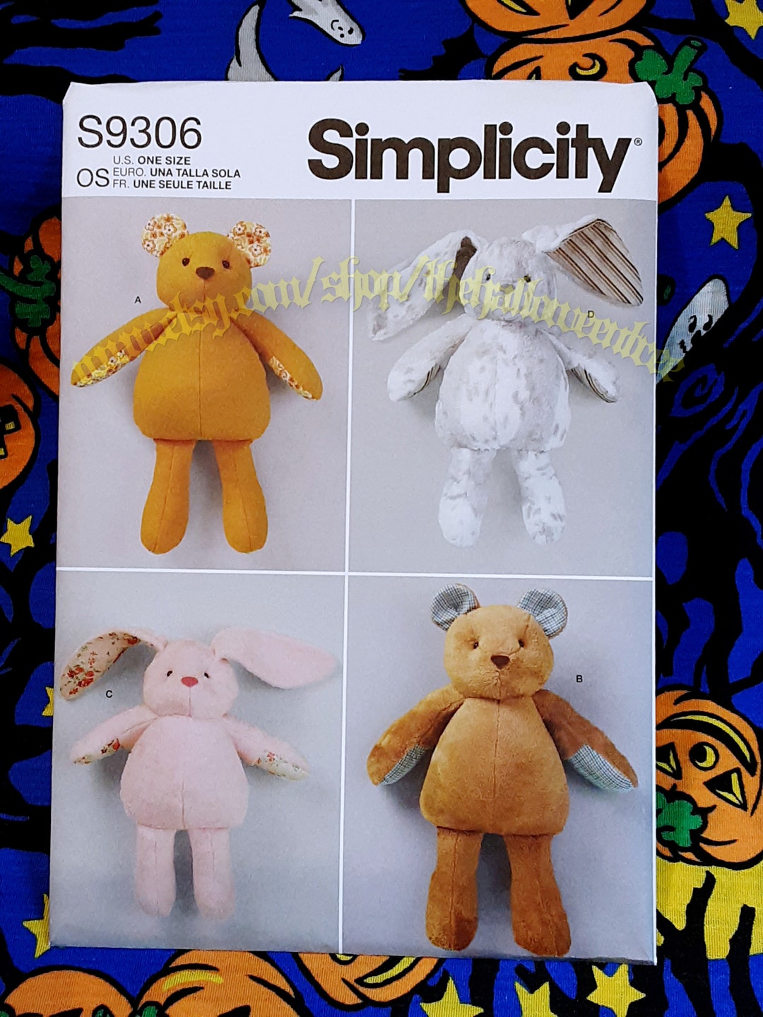 Simplicity 9306 Plushies Stuffed Animal Simple Sewing Patterns Teddy ...