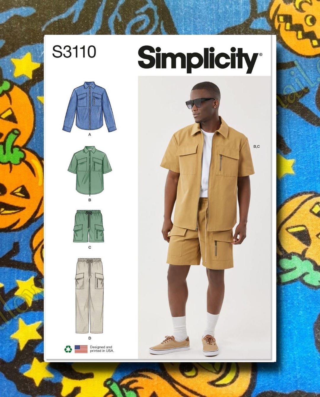 Simplicity 3110 Mens Cabana Shirts and Shorts Sewing Patterns Sizes 34 ...