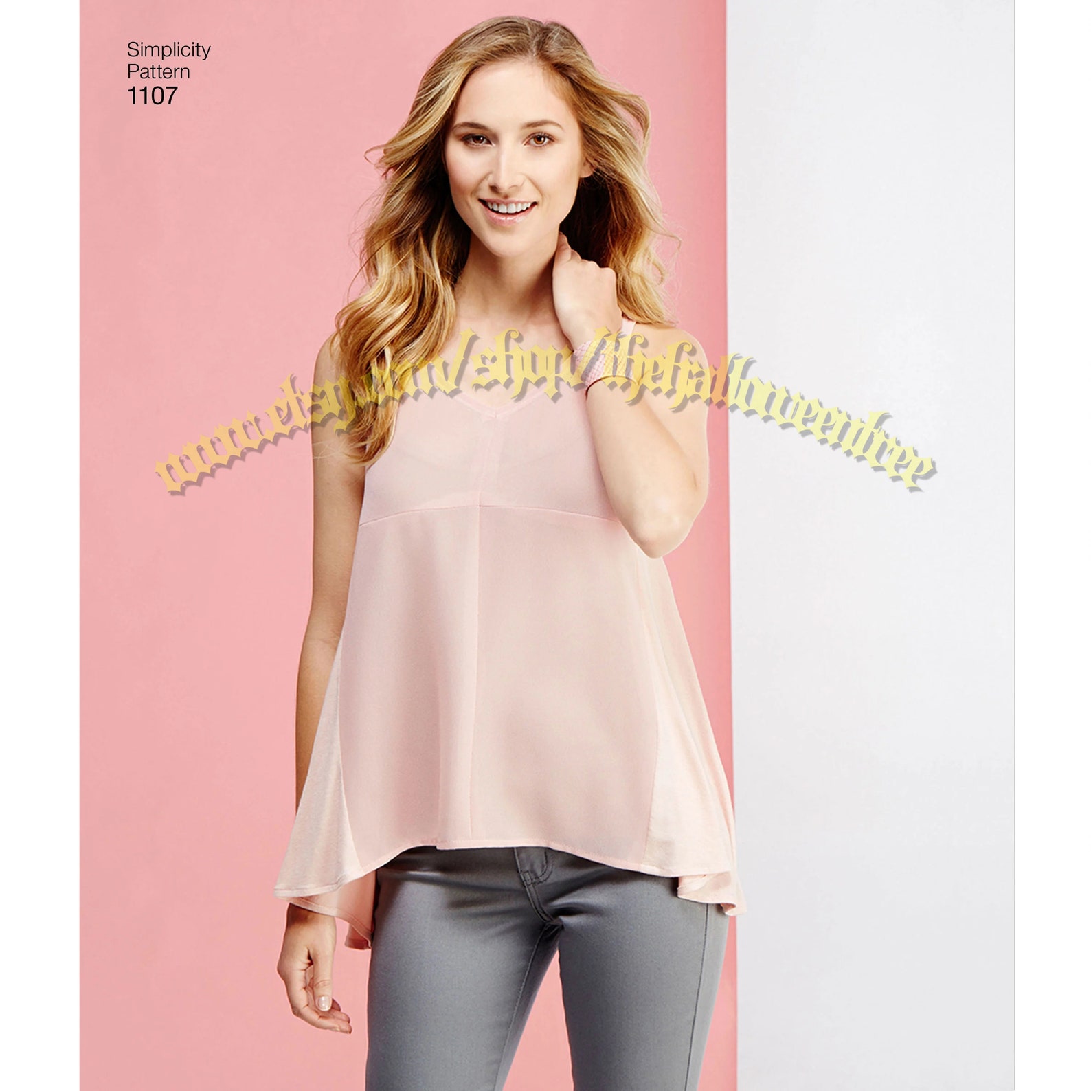 Simplicity 1107 Simple Tank Cami Blouse Top Sewing Pattern - Etsy