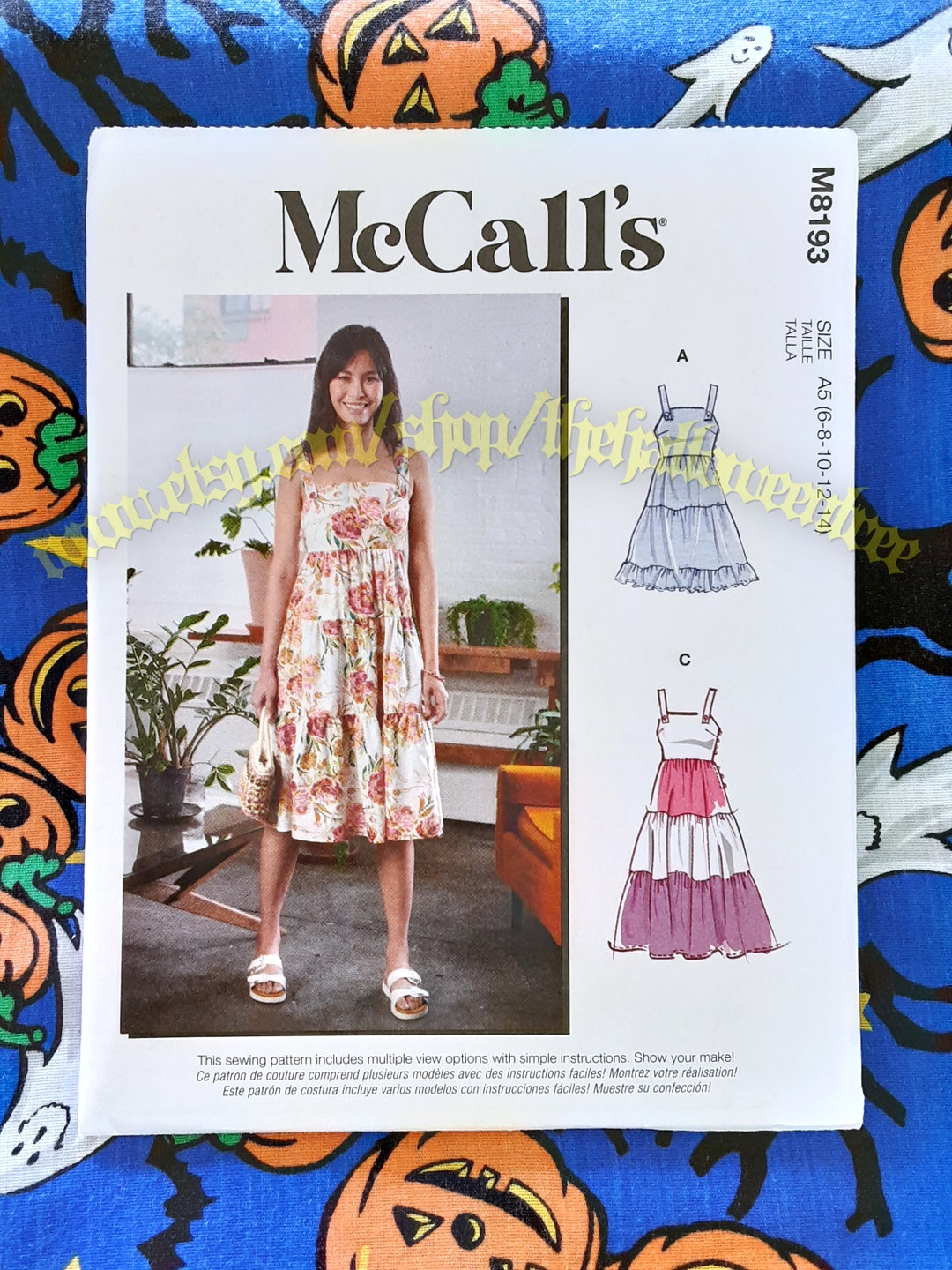 Mccalls 8193 6-14 Summer Dress Sewing Pattern Sizes 6-14 M8193 - Etsy