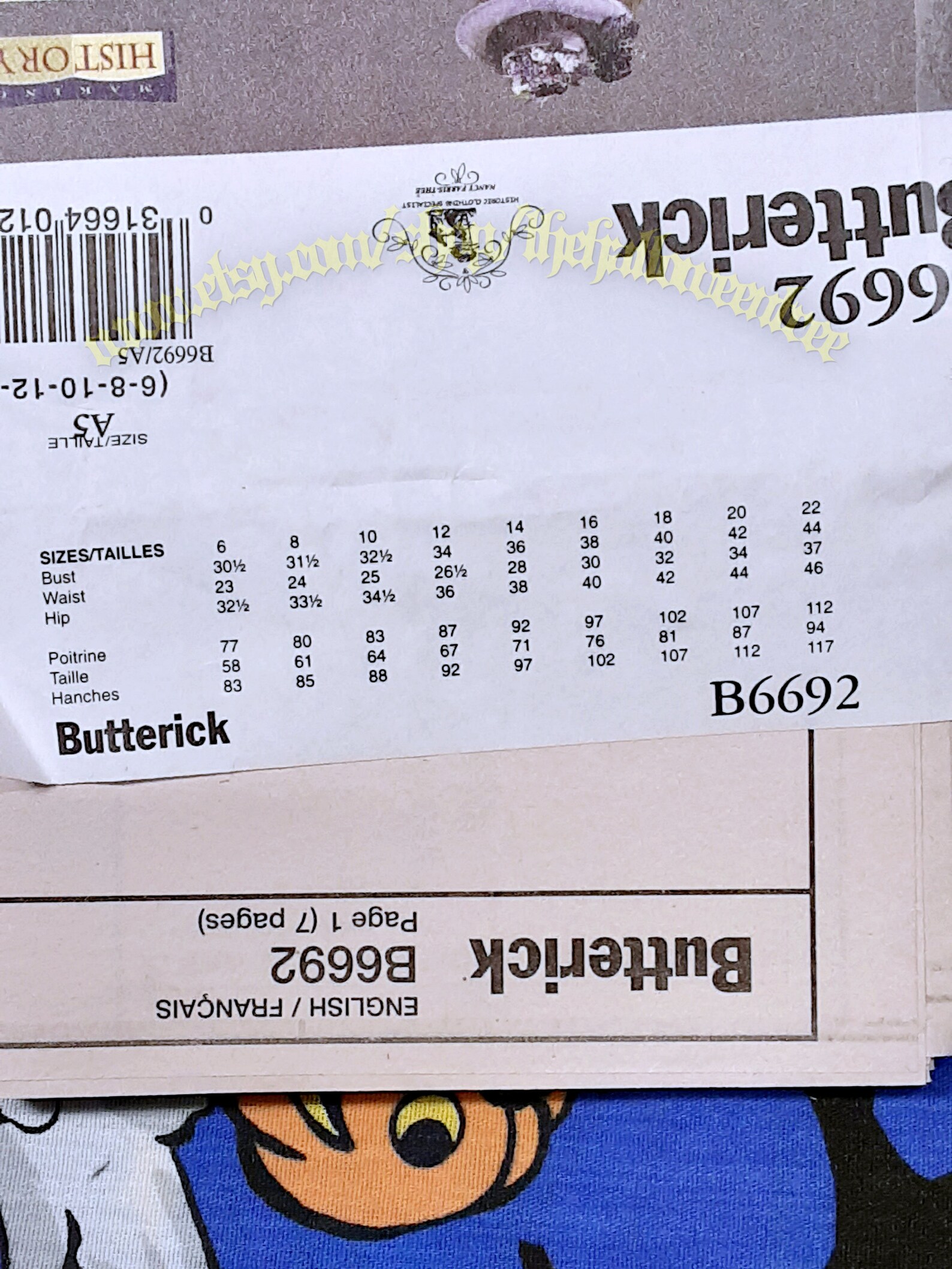 Butterick 6692 Victorian Edwardian Dress Gown Sewing Pattern | Etsy