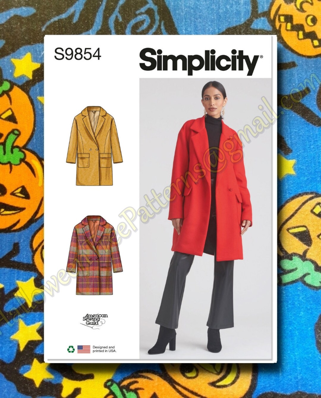 Simplicity S9854 Easy Coat Jacket Sewing Pattern Sizes 18-26 9854 - Etsy