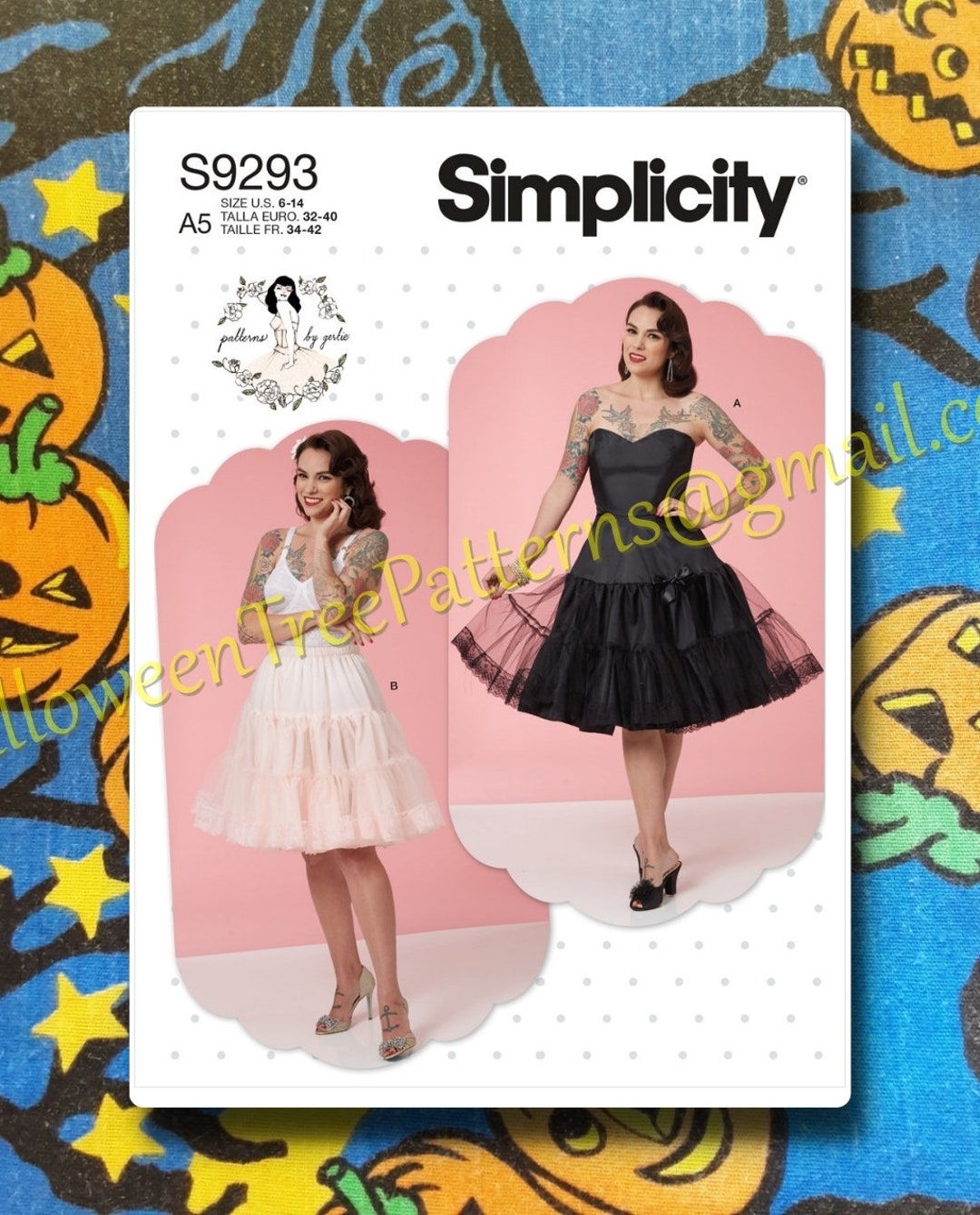 Simplicity 9293 Full Slip and Petticoat Dress Sewing Select Pattern ...