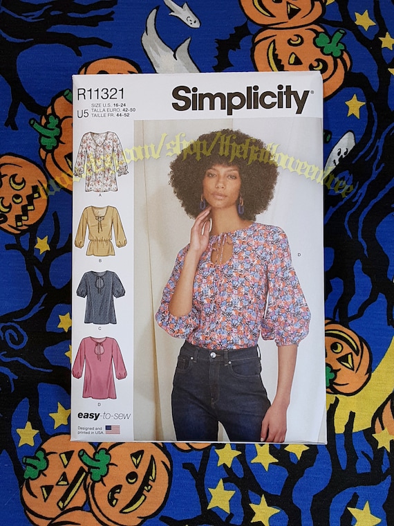 Simplicity 9469 R11321 Blouse Top Peasant Style Sewing Pattern - Etsy