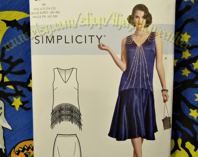 Simplicity 9088 Flapper Dress Sewing Pattern Sizes 14-22 S9088 - Etsy