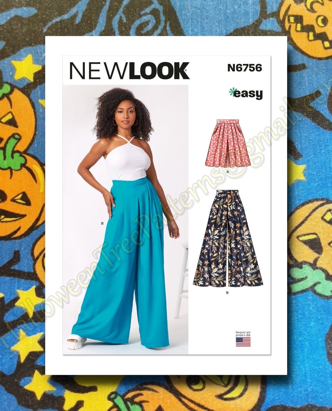 New Look 6756 Palazzo Pants Shorts Top Blouse Shirt Sizes 10-22 N6756 ...