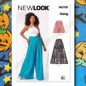 New Look 6756 Palazzo Pants Shorts Top Blouse Shirt Sizes 10-22 N6756 ...