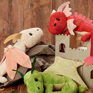 Simplicity S9363 Plushies Stuffed Animal Sewing Pattern Dragon Nessie ...