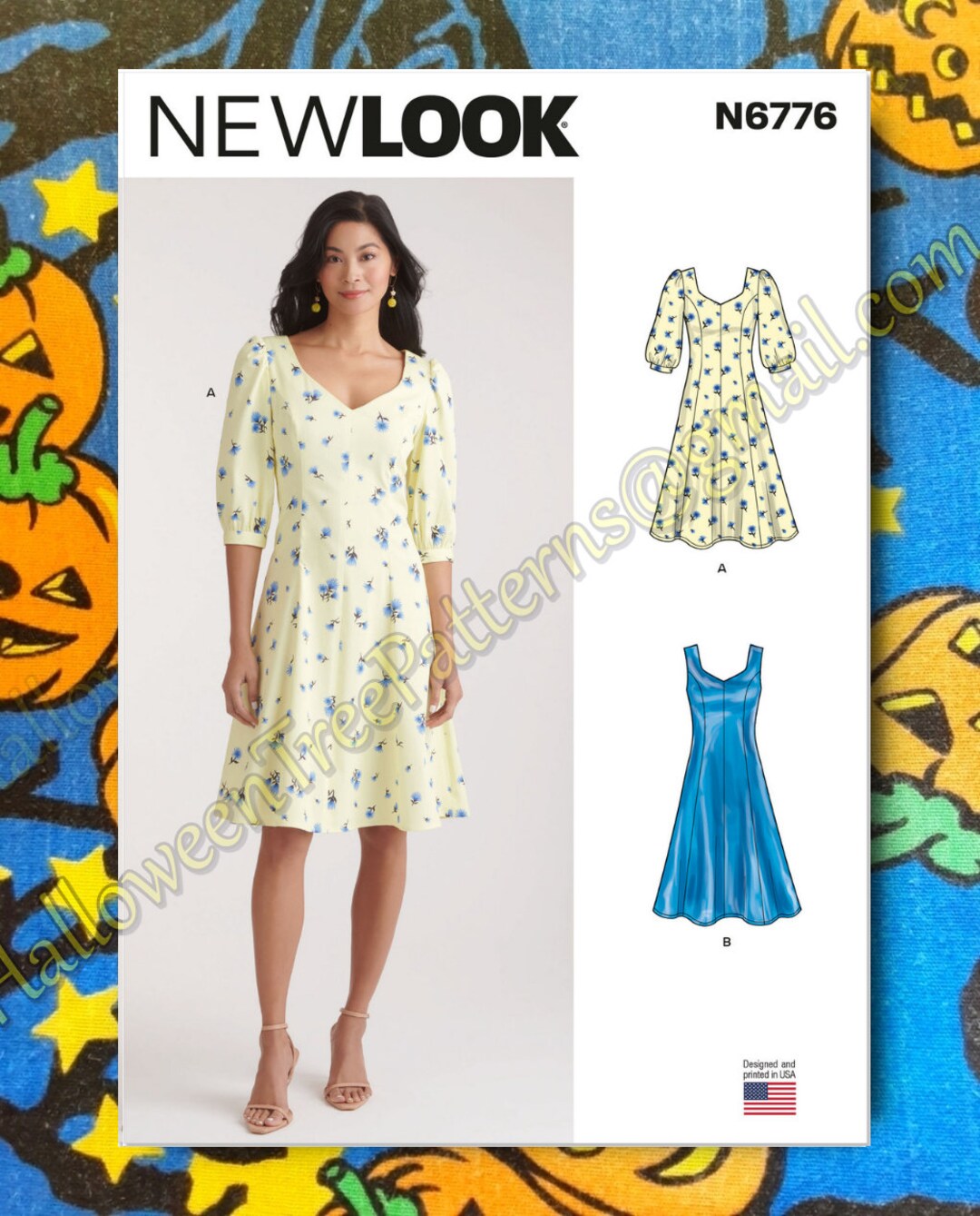 New Look 6776 Fitted Princess Seam V Neck Dress Sewing Pattern Sizes 10 ...