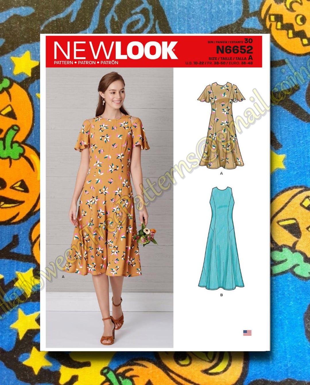 New Look 6652 Sizes 10-22 Dress Sewing Pattern N6652 - Etsy