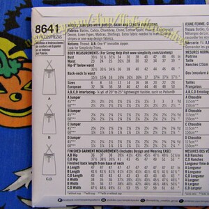 Simplicity 8641 OOP Jumper Apron Dress Sewing Pattern Sizes 6-14 S8641 ...