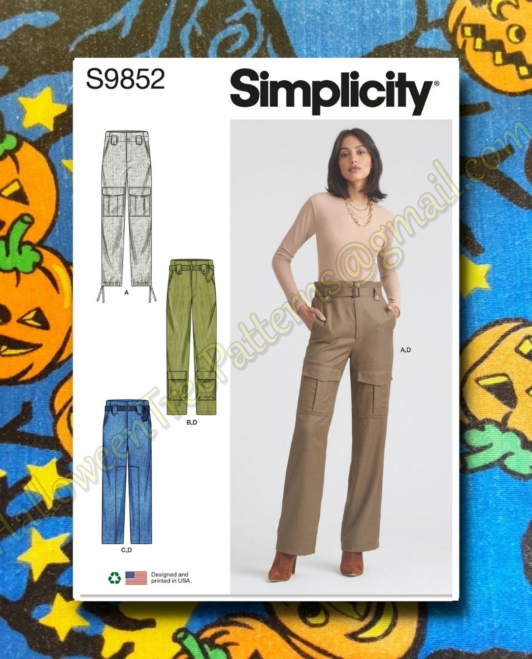 Simplcity S9852 Womens Cargo Pants Sewing Pattern Sizes 8-16 S9852 - Etsy