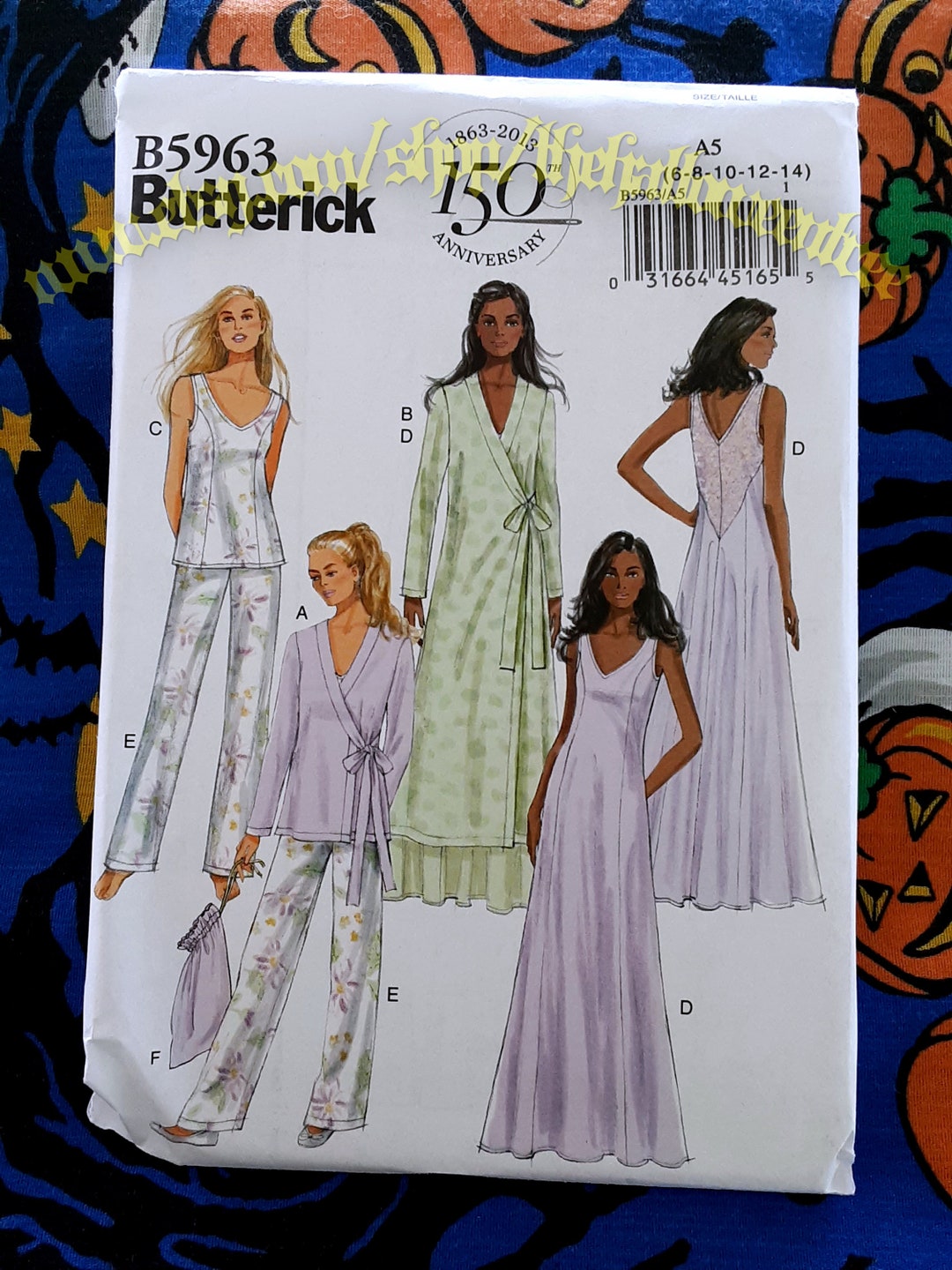 Butterick 5963 Sleepwear Robe Pajamas Sewing Pattern Sizes 6-14 B5963 ...