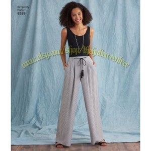 Simplicity 8389 Side Tie Pull on Pants Simple Sewing Pattern Shorts ...