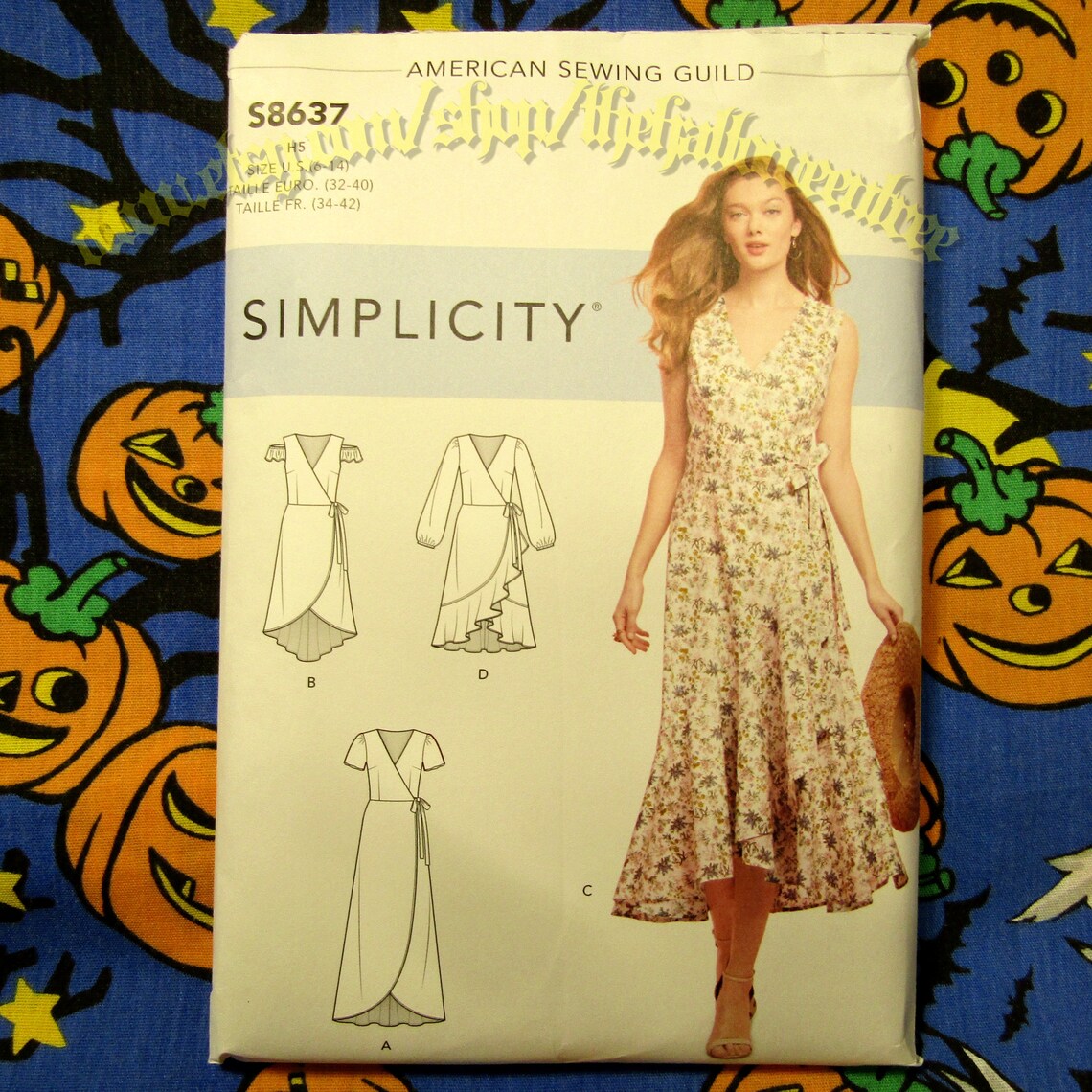 Simplicity 8637 Side Tie Wrap Dress Sewing Pattern Sizes 6-14 | Etsy