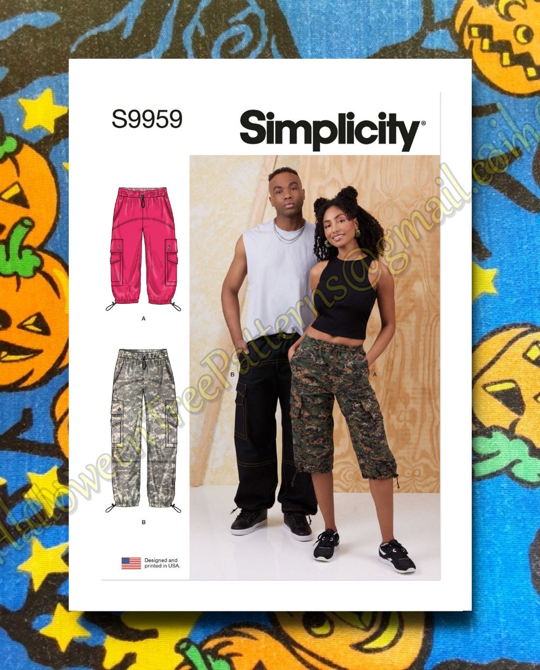 Simplicity 9959 Cargo Pants Sewing Pattern Sizes XS-XXL S9959 - Etsy