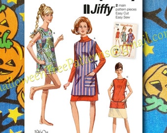Simplicity 9409 Apron Dress Smock Sewing Pattern Sizes XS-XL S8816 9409 ...