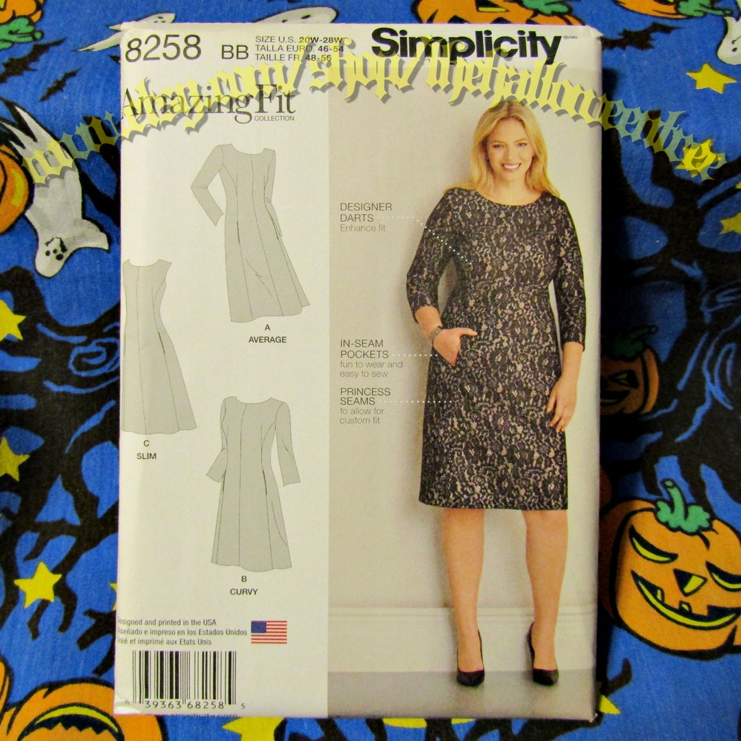 Simplicity 8258 Tunic Dress Sewing Pattern Amazing Fit Dresses 20-28 ...