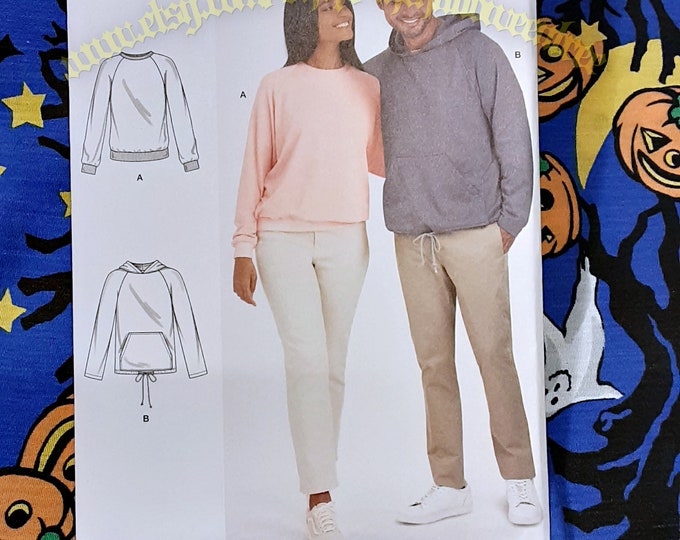 Unisex Raglan Pullover Shirts Simplicity Sewing Pattern S9240 - Etsy