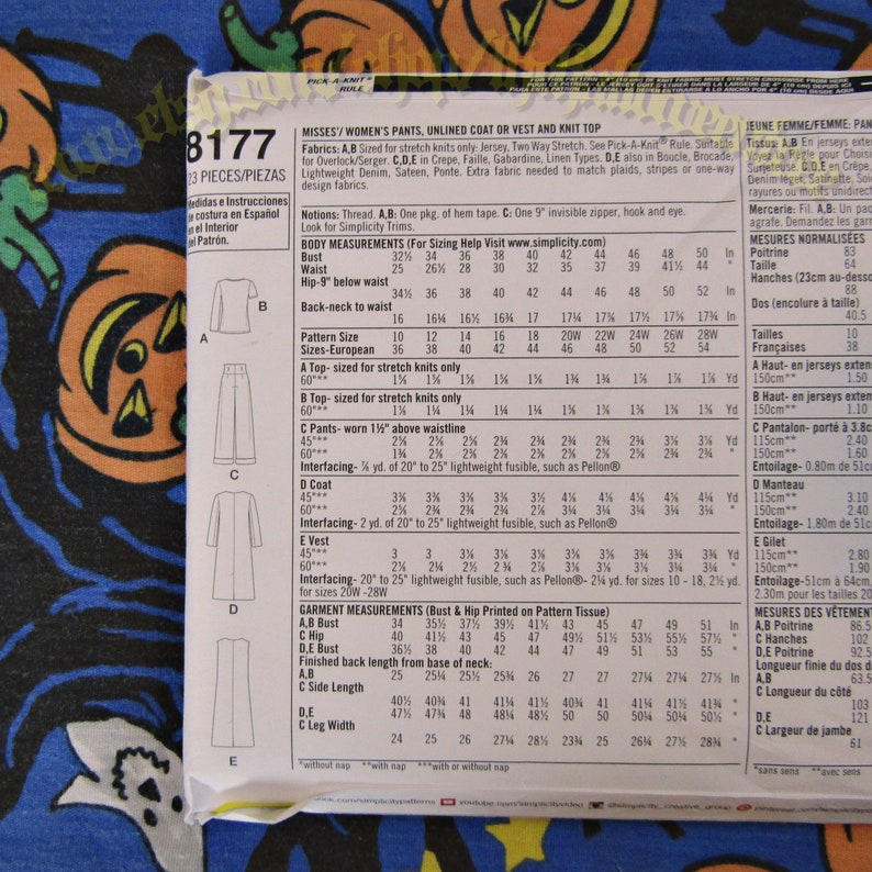 Simplicity 8177 Mimi G Style Pants Coat or Vest and Knit Top | Etsy