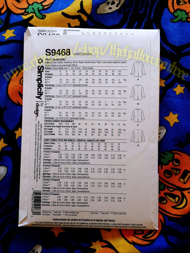 Simplicity 9468 Jacket Coat Sweater Blazer Sewing Pattern - Etsy