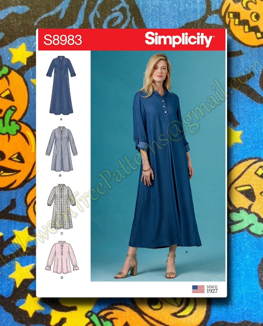 Simplicity S8983 Dress SEWING PATTERN Sizes 14-22 Kurta Henley Long ...