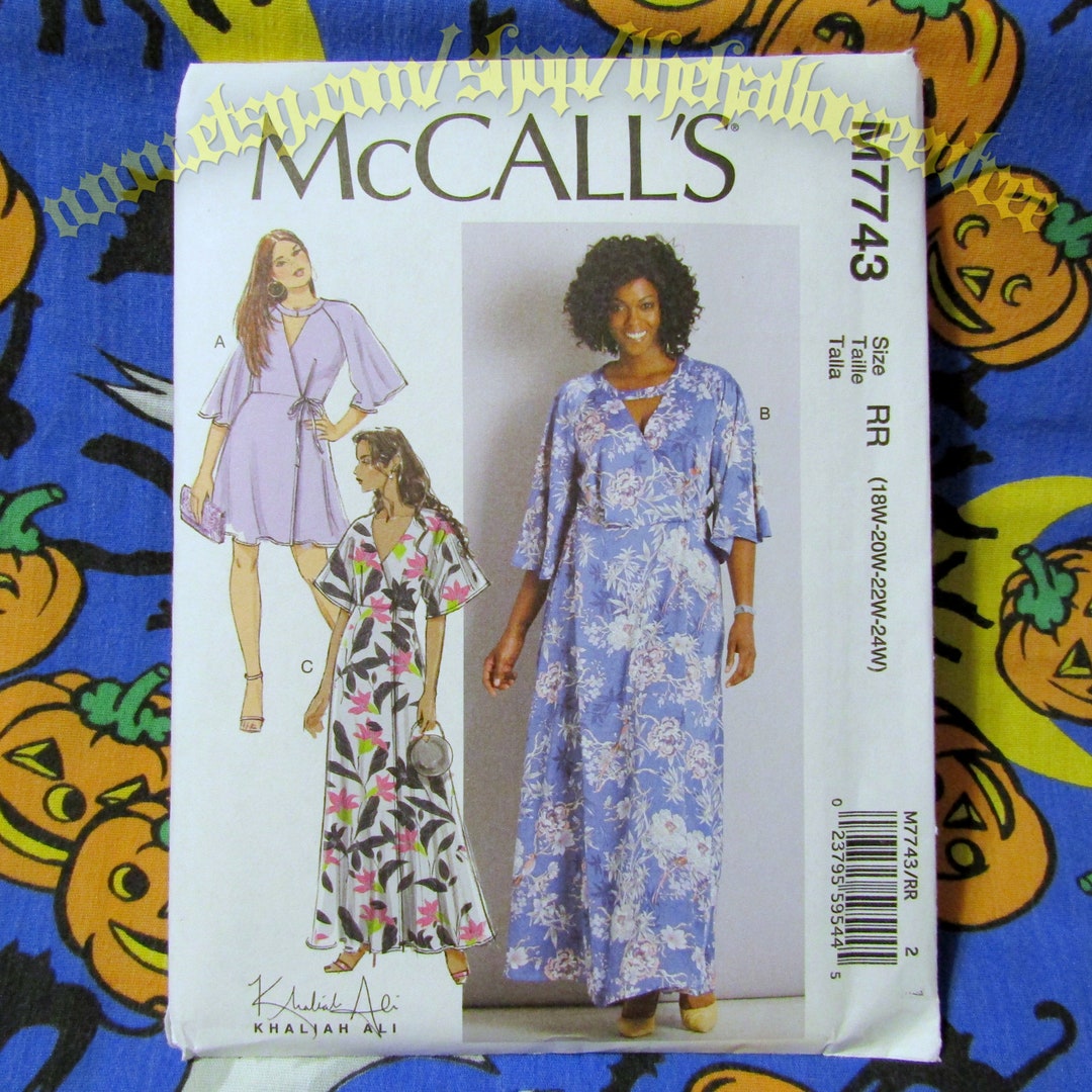 Mccalls 7743 OOP Dress SEWING PATTERN Sleeve Options Adult and Teen ...