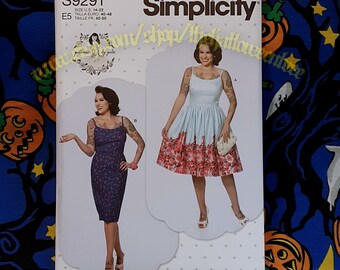 Simplicity 9292 Vintage Style Dress Sewing Pattern Sizes 6-14 Patterns by Gertie Rockabetty 50s ...