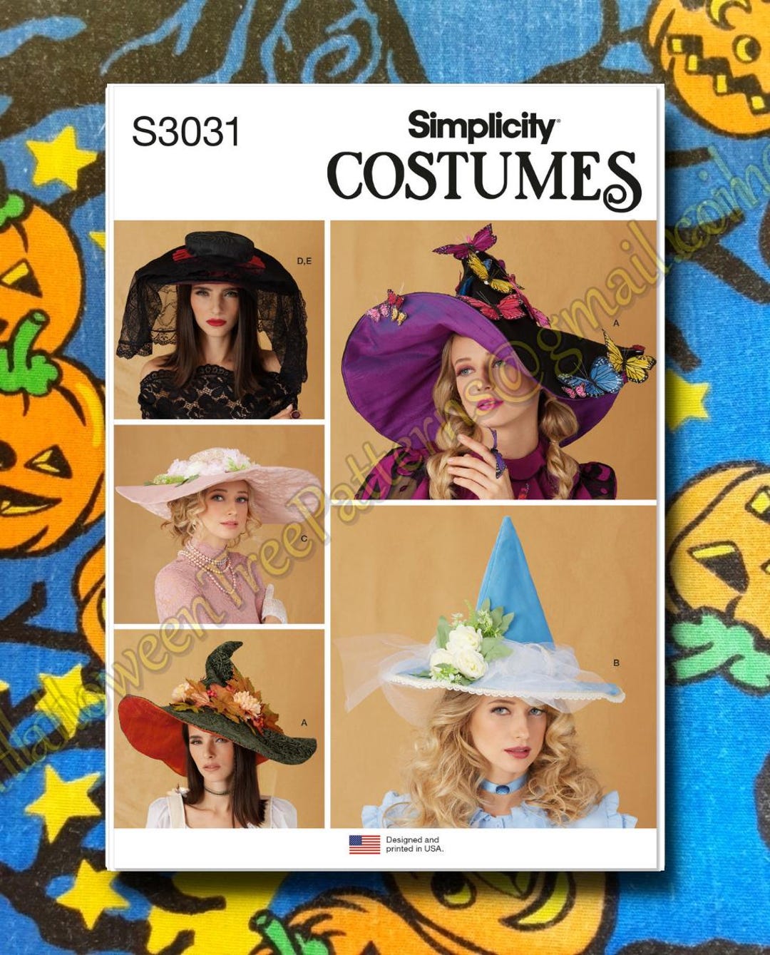 Simplicity 3031 Costume and Witch Hats Sewing Pattern Set S3031 R12157 ...