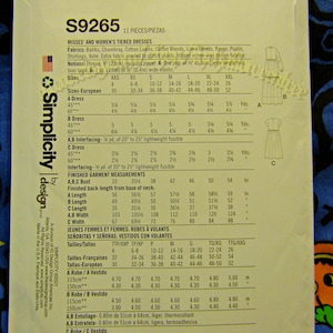 Simplicity 9265 Boho Cottagecore House Dress Sewing Pattern Sizes XXS ...