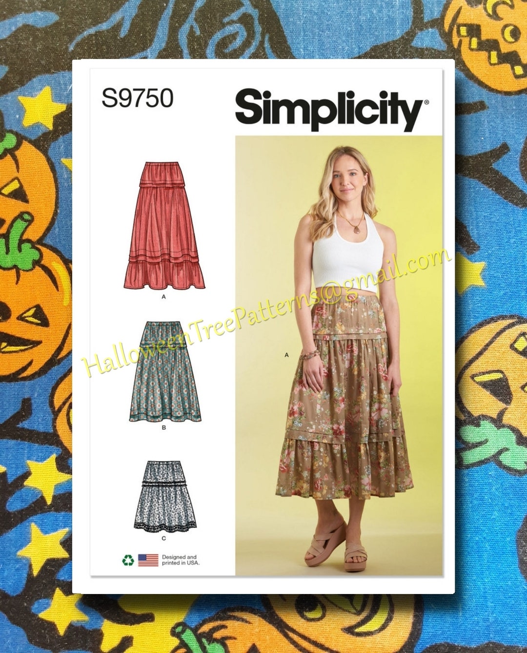 Simplicity 9750 R11765 Tiered Skirt Sewing Pattern Sizes 8-16 S9750 - Etsy