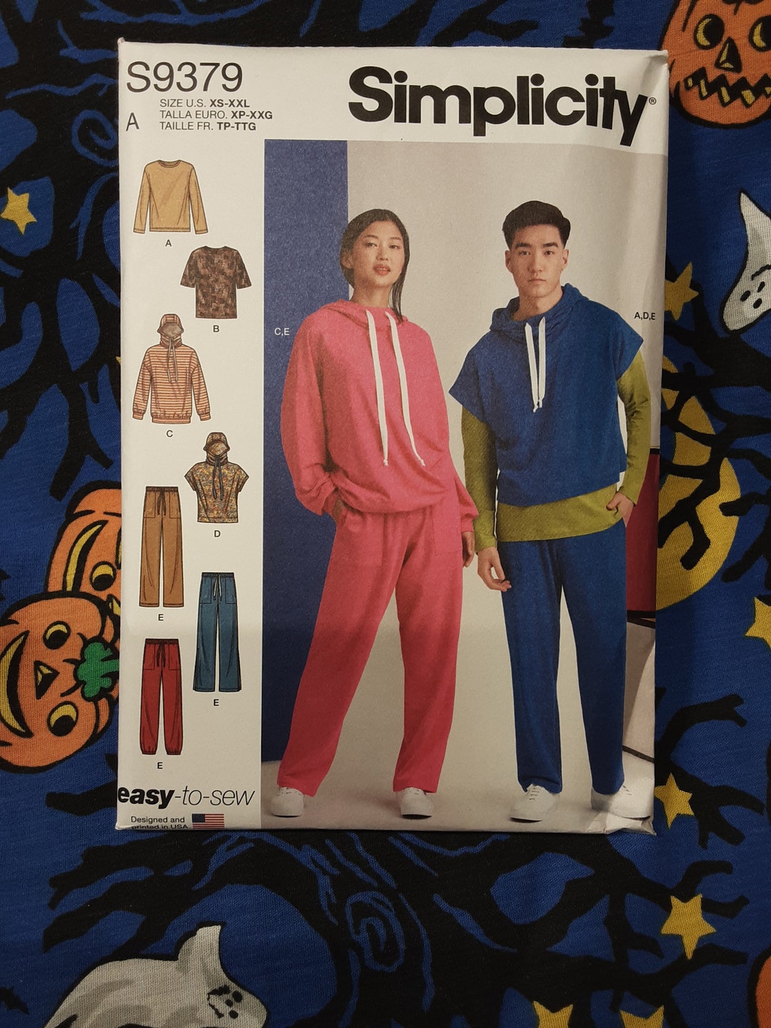 Simplicity 9379 Hoodie Sweatshirt Joggers Tracksuit Sewing Pattern XS ...