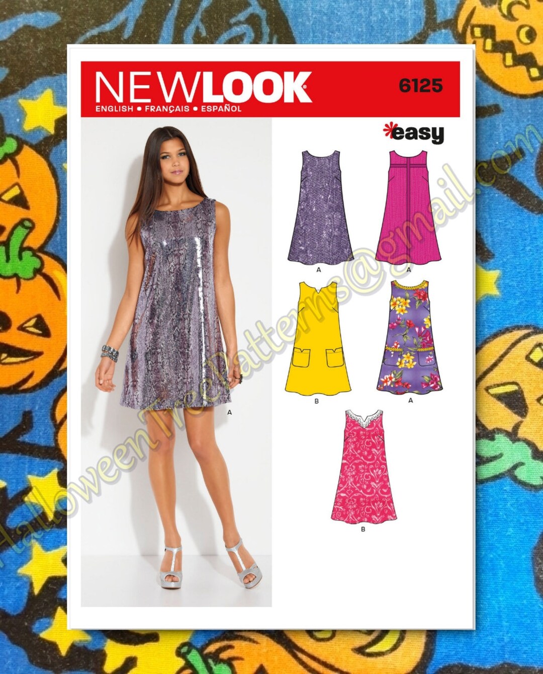 New Look 6125 Sizes 10-22 Simple Classic A Line Dress Sewing Pattern ...