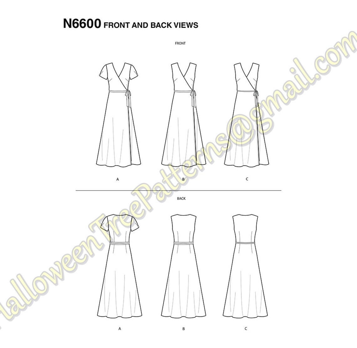 New Look 6600 Wrap Dress Sewing Pattern Sizes 10-22 N6600 - Etsy
