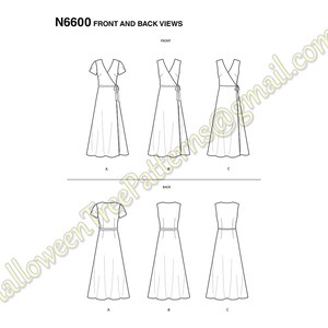 New Look 6600 Wrap Dress Sewing Pattern Sizes 10-22 N6600 - Etsy