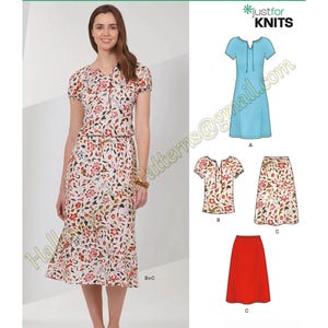 New Look 6626 Separates Blouse Dress and Skirt Sewing Pattern XS-XL New ...