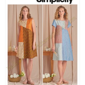 Simplicity S9615 Assymetrical Tunic Dress Shirtdress Sewing Pattern ...