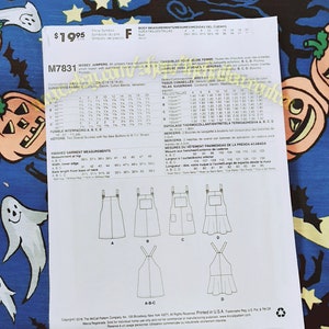 Mccalls 7831 12-20 Jumper Apron Dress Sewing Pattern Sizes 12-20 M7831 ...