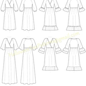 Mccalls M7969 Farmhouse Dress Sewing Pattern Sizes L-XXL Mccalls 7969 ...