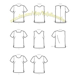 Simplicity 9133 Simple Knit Tshirt Blouse Top Sewing Pattern - Etsy