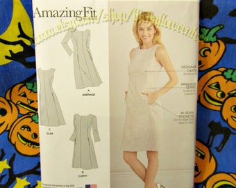 Sewing Pattern for Women's Dress, Princess Seam Dress, Sleeveless Dress ...