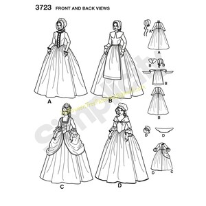 Simplicity 3723 Handmaid Witch Salem Crucible Puritan Pioneer Dress ...