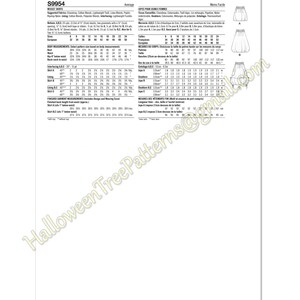 Simplicity 9954 Balloon Cargo Skirts Sewing Pattern Sizes 16-24 S9954 ...