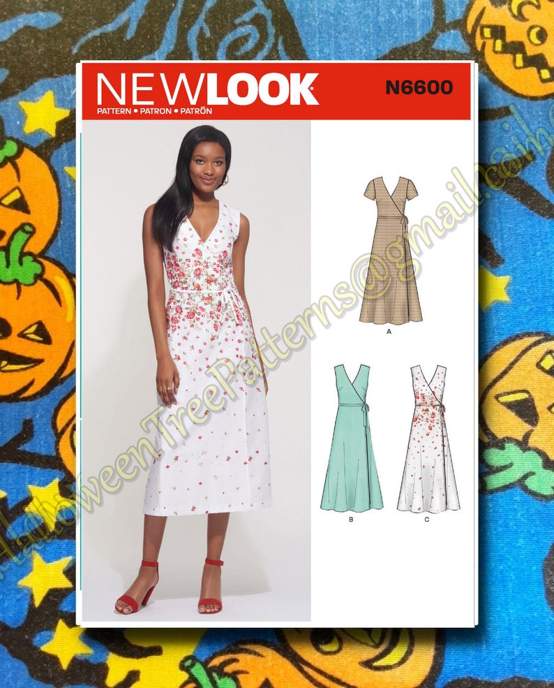 New Look 6600 Wrap Dress Sewing Pattern Sizes 10-22 N6600 - Etsy