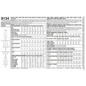 Simplicity 8134 Wrap Pants Harem Wide Leg and Shorts in Various Lengths ...