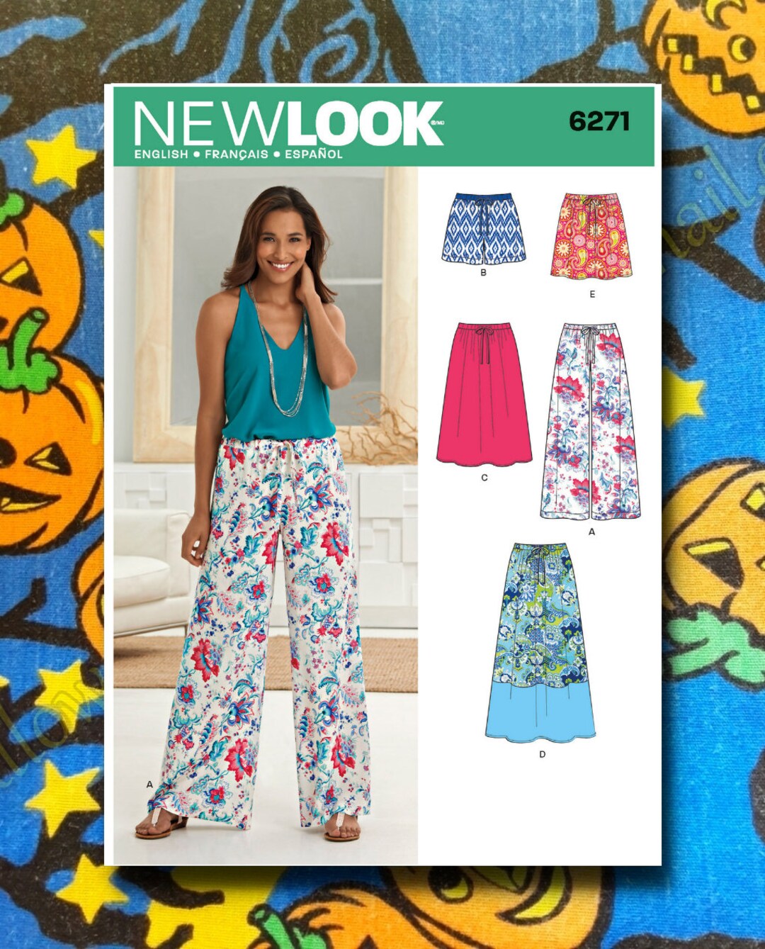 New Look 6271 Palazzo Pants Shorts Sizes 10-22 Crinkled Envelope New ...